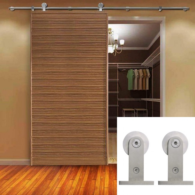 WinSoon 5-16FT Sliding Barn Door Hardware Single Wood Door Stainless ...